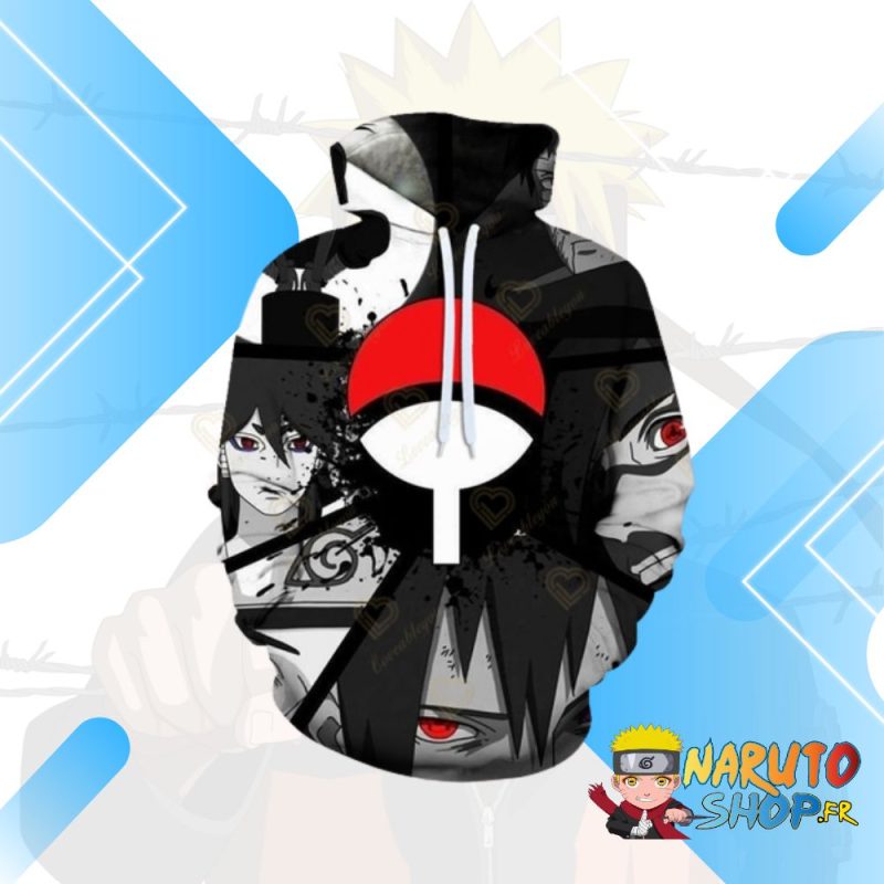 Pull Naruto Uchiha Sharingan - La Boutique N°1 en France spécialisée du ...