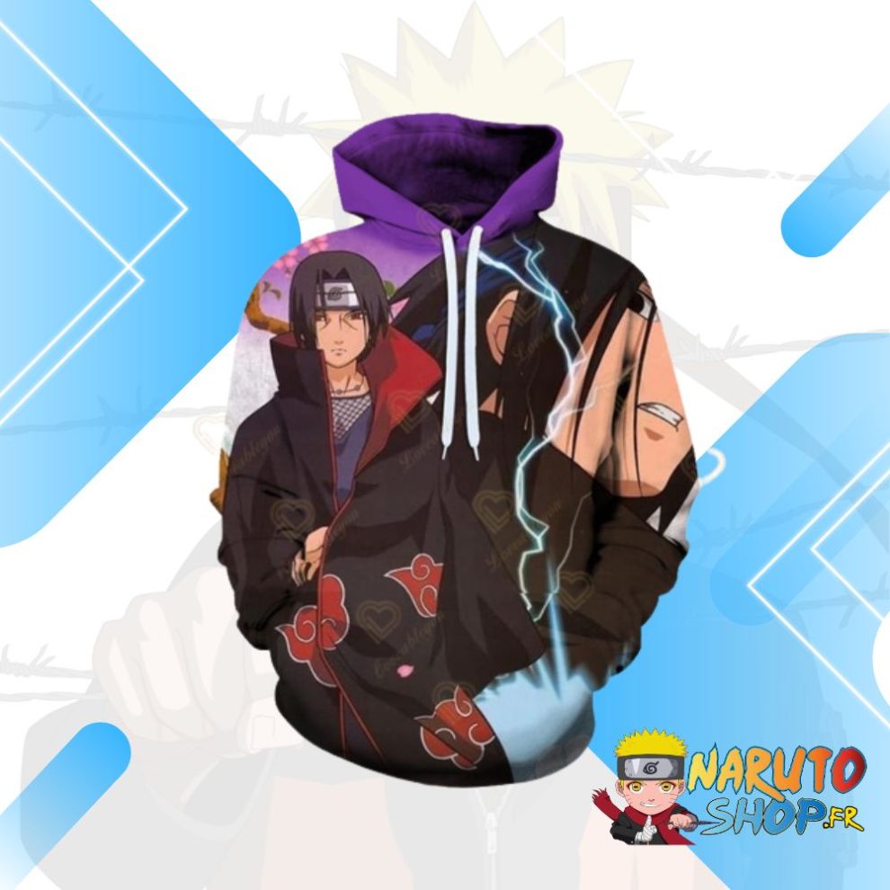 Pull Naruto Itachi Vs Sasuke - La Boutique N°1 en France spécialisée du ...